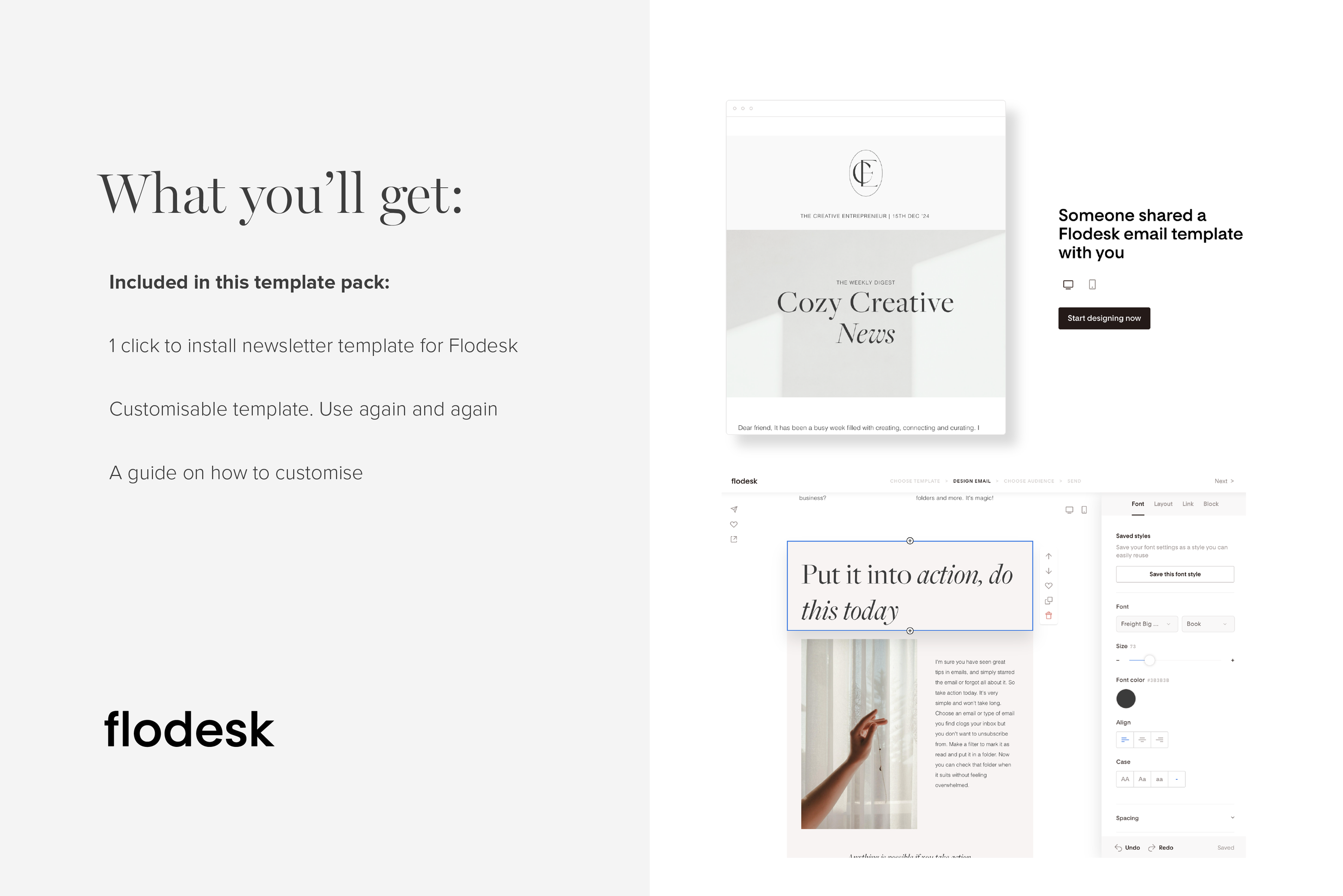 Flodesk Email Marketing Newsletter Template (Digital Download ...