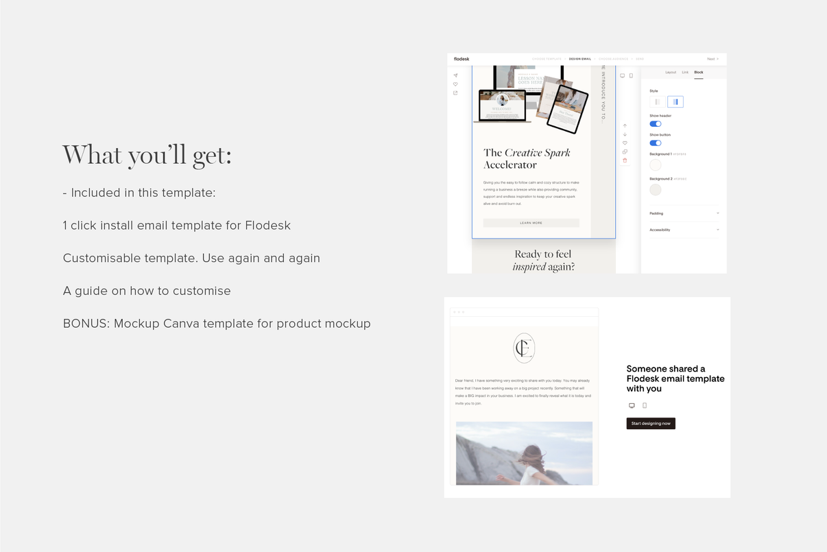 Flodesk Digital Product Course Launch Email Template – Tabitha Emma