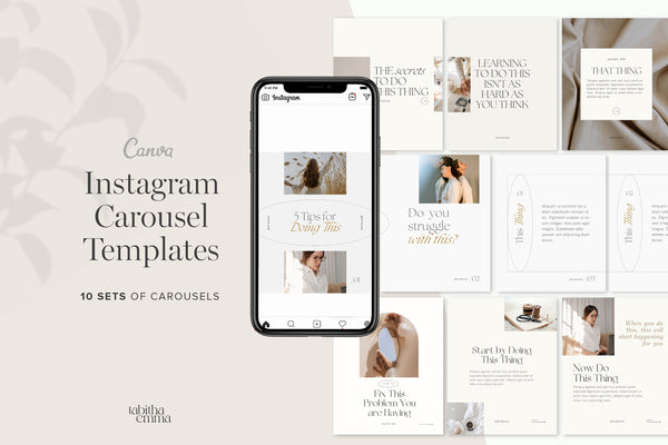 Instagram Carousel Coach Templates for Canva (Digital Download ...